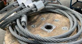 Steel wire rope rings for lifting precast concrete elements
